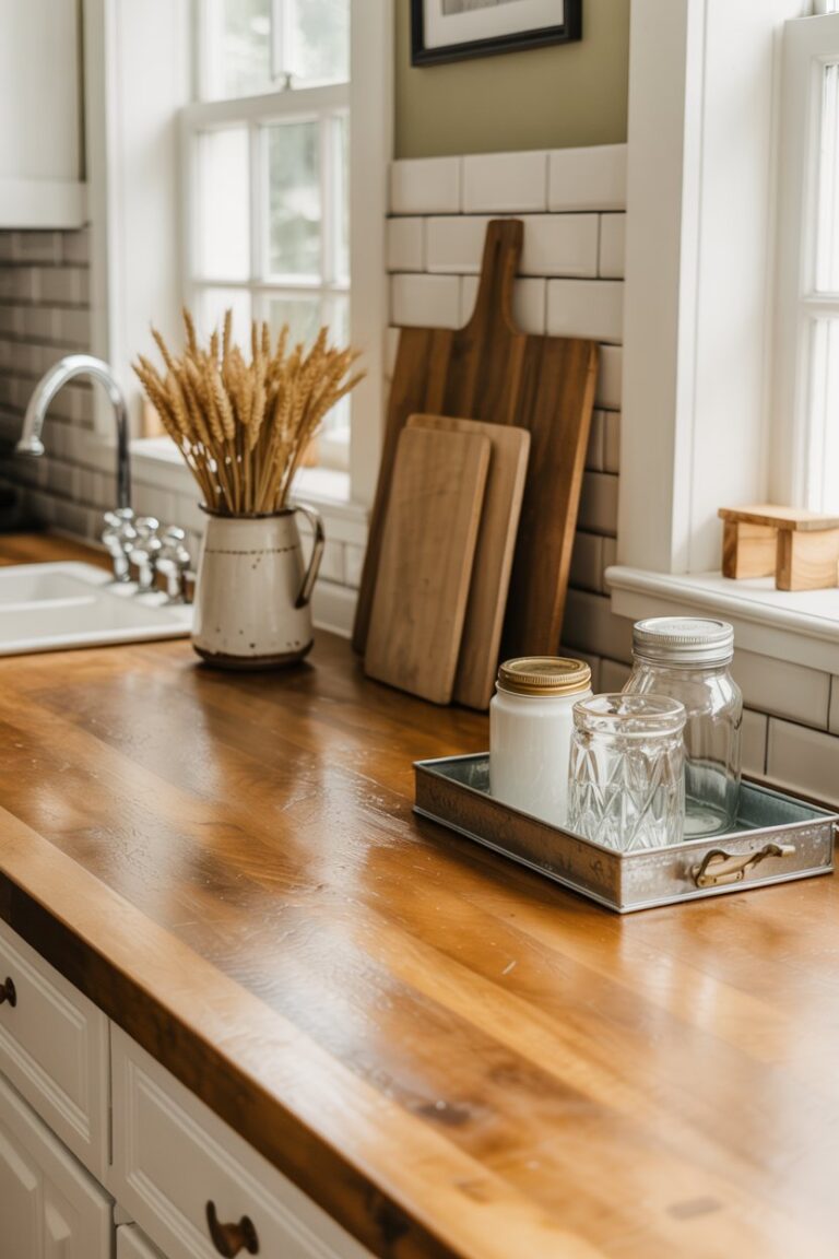 21 Farmhouse Kitchen Counter Decor Ideas for a Cozy & Stylish Look