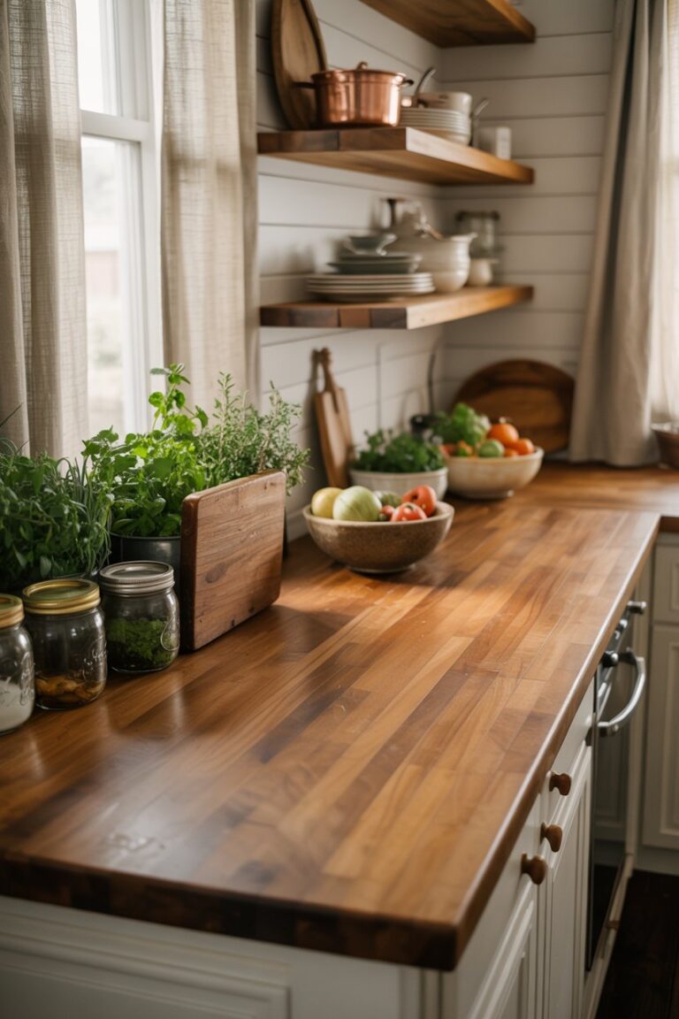 19 Farmhouse Kitchen Countertop Ideas That Add Rustic Charm