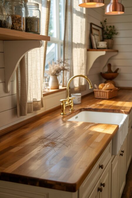 19 Farmhouse Kitchen Countertop Ideas That Add Rustic Charm