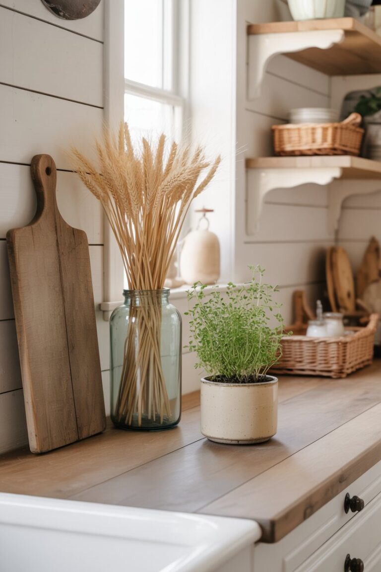 21 Farmhouse Kitchen Counter Decor Ideas for a Cozy & Stylish Look