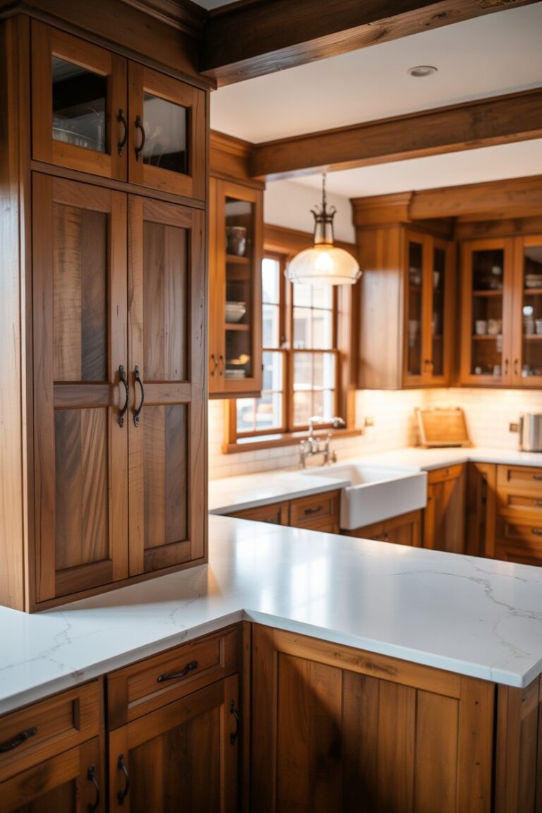 25 Farmhouse Kitchen Wood Cabinets Counter Ideas for a Warm & Timeless Look