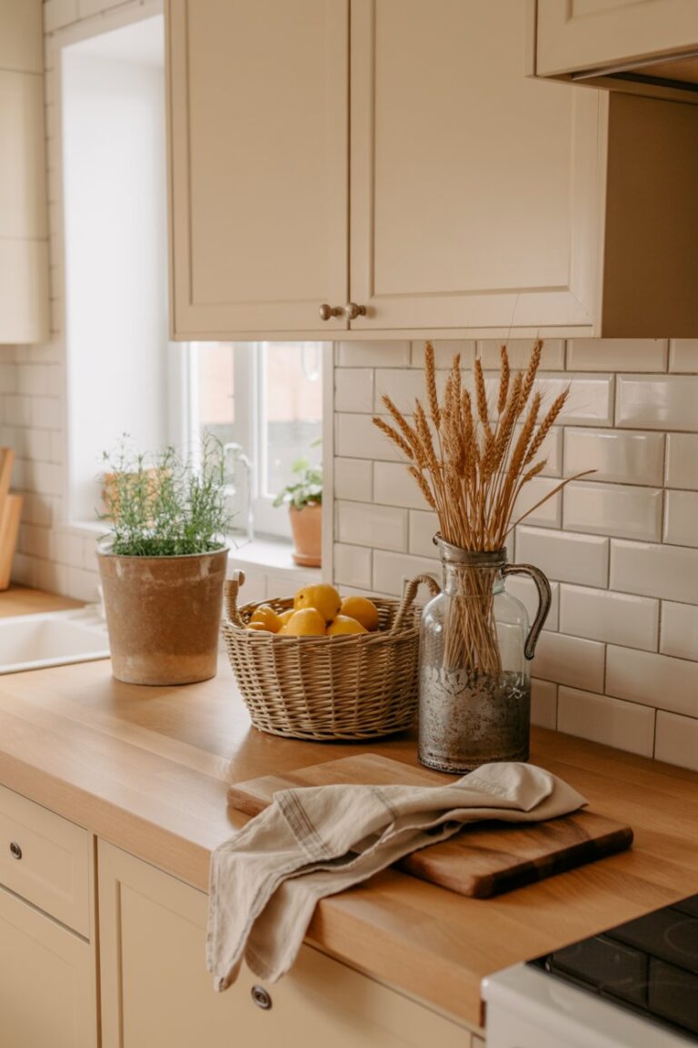 21 Farmhouse Kitchen Counter Decor Ideas for a Cozy & Stylish Look