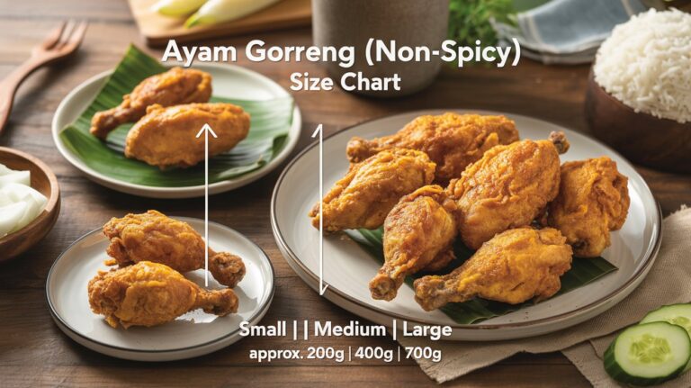 Ayam Goreng Friend Chicken Without Spicy Size Chart: Ultimate Guide