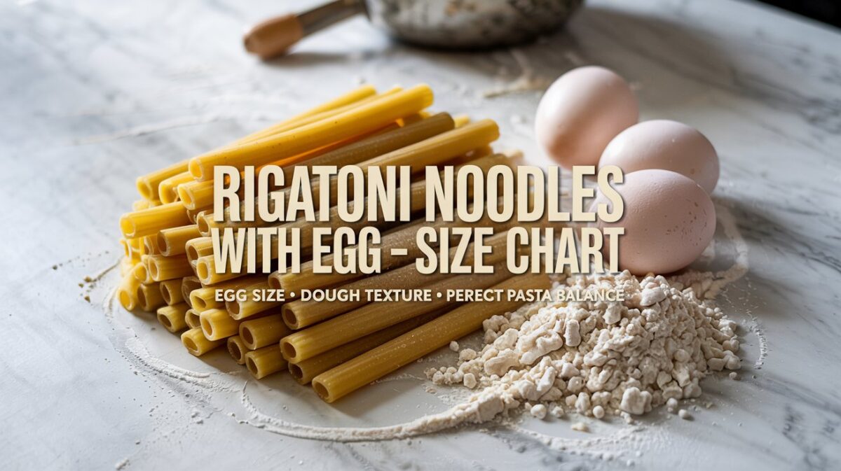Rigatoni Noodles With Egg Size Chart: Ultimate Guide for Perfect Pasta