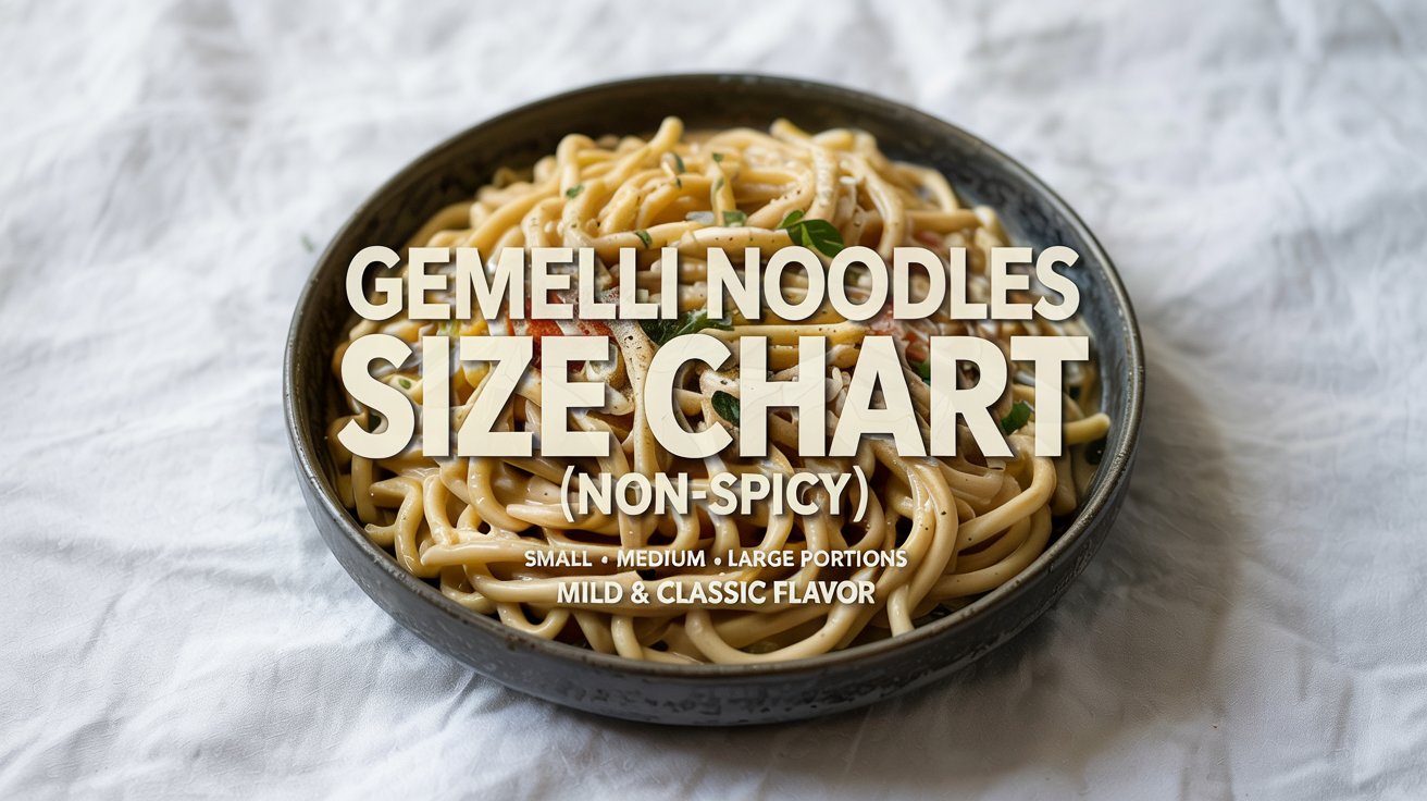 Gemelli Noodles Without Spicy Size Chart: Ultimate Guide & Tips