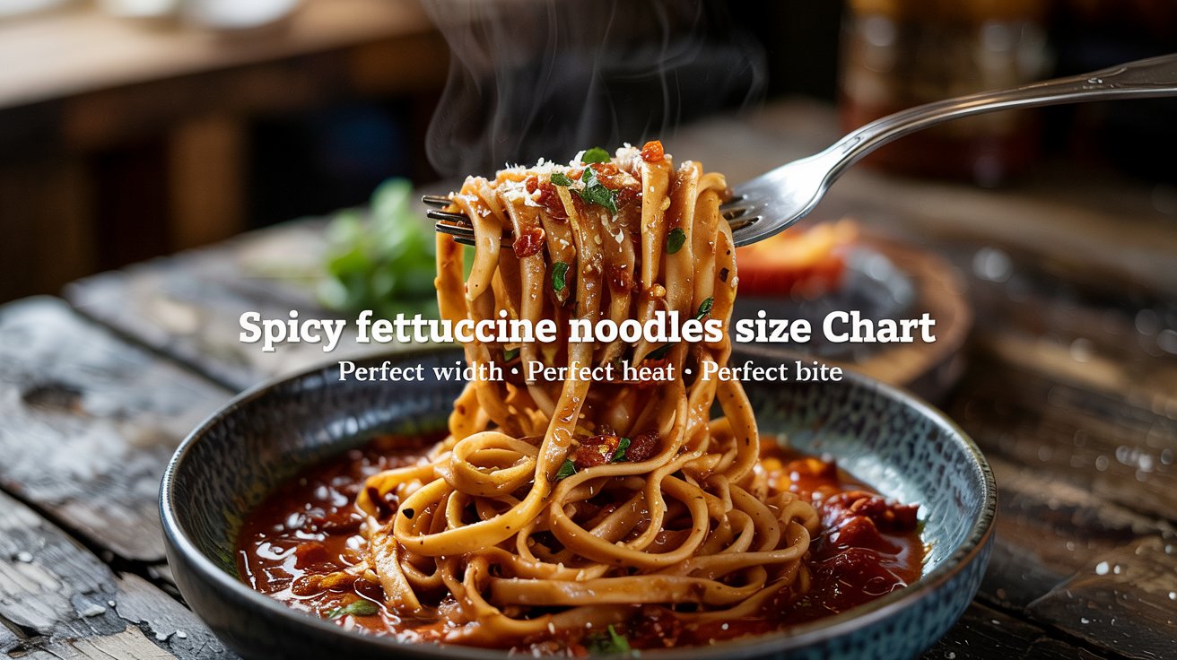 Fettuccine Noodles With Spicy Size Chart
