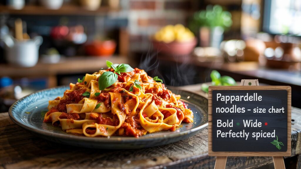 Pappardelle Noodles With Spicy Size Chart