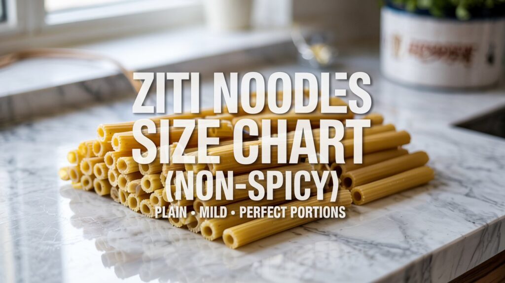 Ziti Noodles Without Spicy Size Chart: Ultimate Guide & Tips