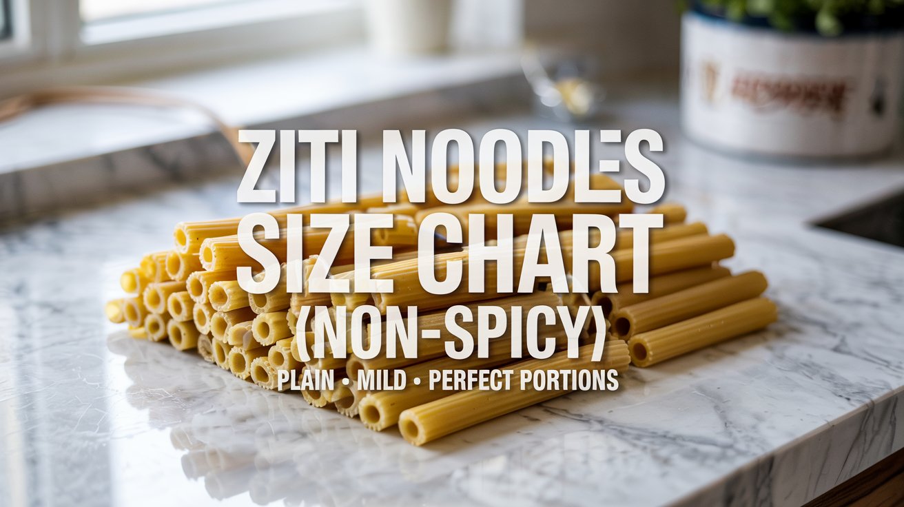 Ziti Noodles Without Spicy Size Chart: Ultimate Guide & Tips
