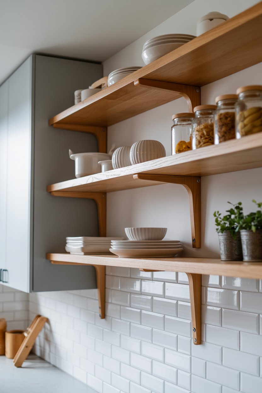 24 Kitchen Decor Wall Shelves Ideas for a Stylish & Functional Space