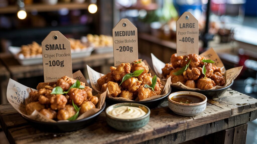 Taiwanese Popcorn Chicken Without Spicy Size Chart: Easy Guide