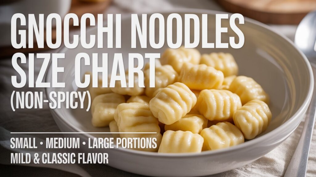 Gnocchi Noodles Without Spicy Size Chart: Ultimate Guide & Tips