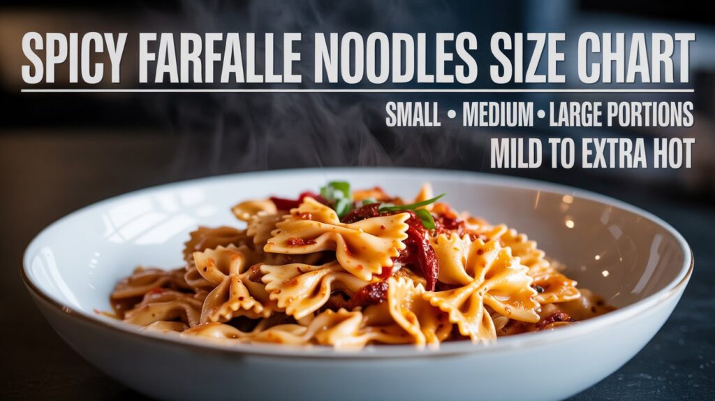 Farfalle Noodles With Spicy Size Chart: Ultimate Guide & Tips