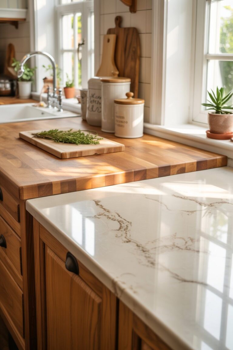 19 Farmhouse Kitchen Countertop Ideas That Add Rustic Charm