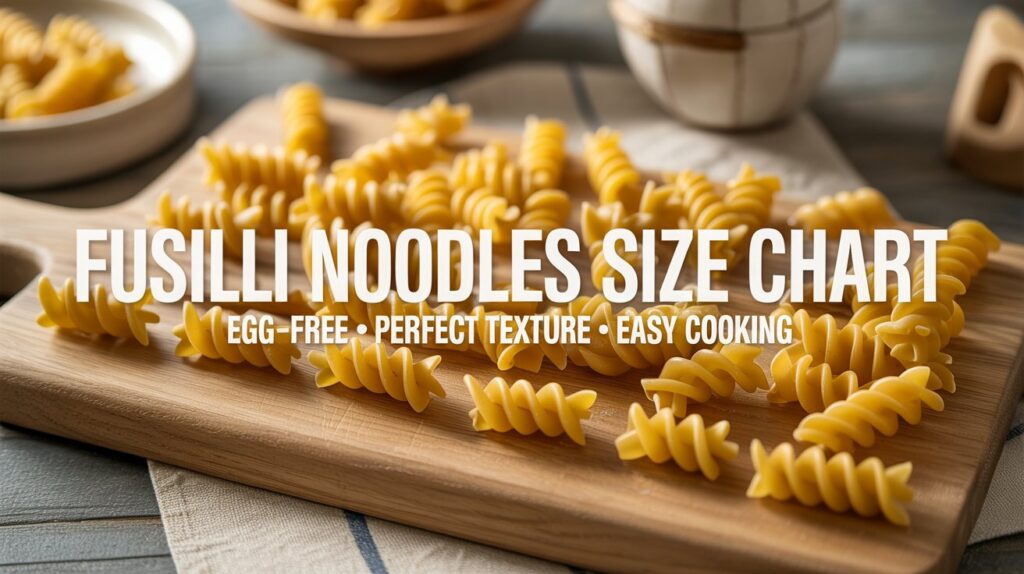 Fusilli Noodles Without Egg Size Chart: Ultimate Guide for Perfect Pasta