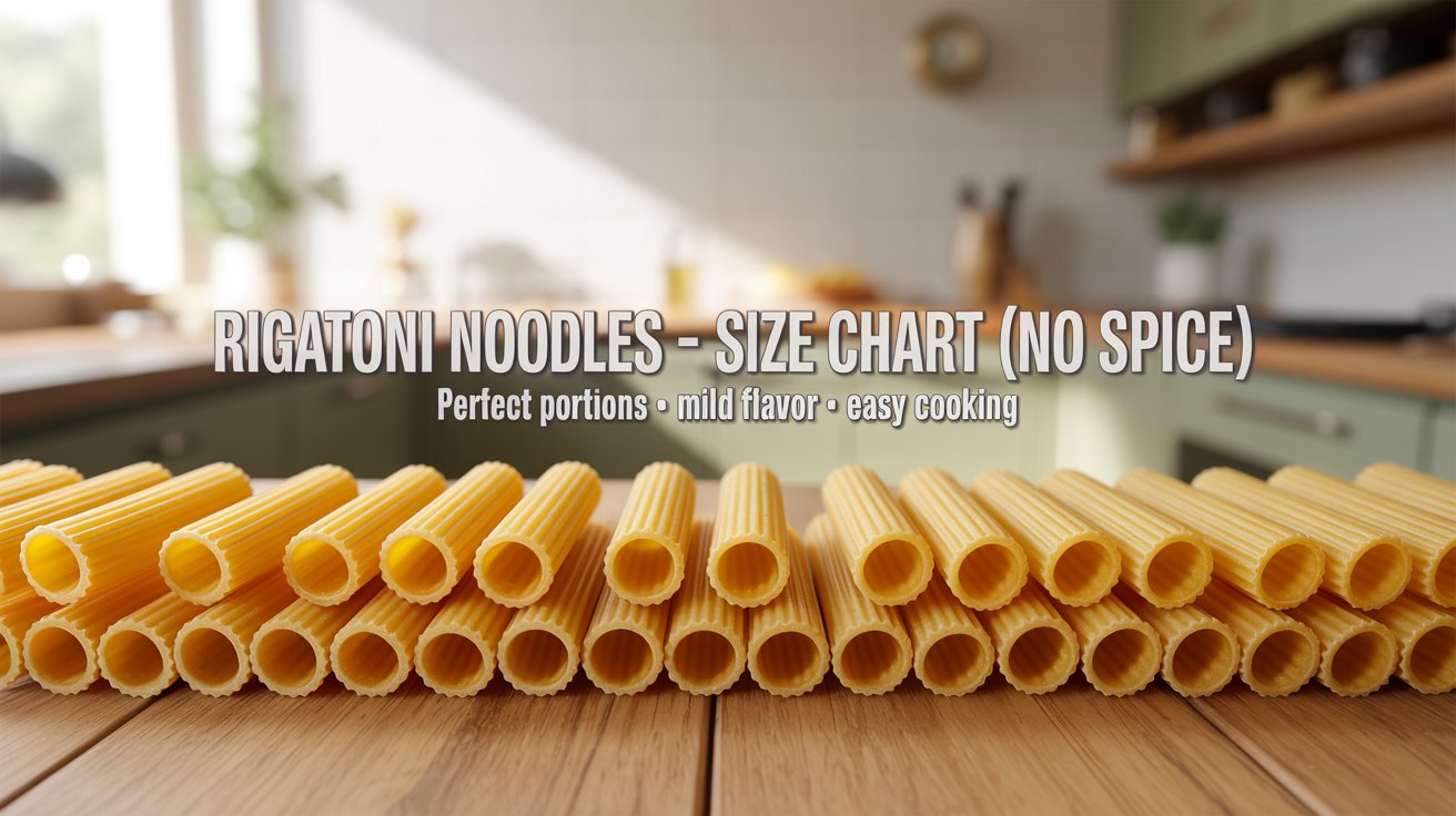 Rigatoni Noodles Without Spicy Size Chart: Ultimate Guide & Tips