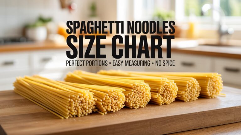 Spaghetti Noodles Without Spicy Size Chart: Ultimate Guide Revealed