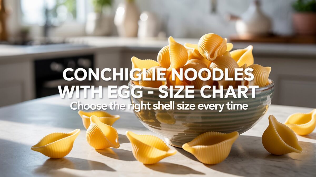 Conchiglie Noodles With Egg Size Chart: Ultimate Guide & Tips