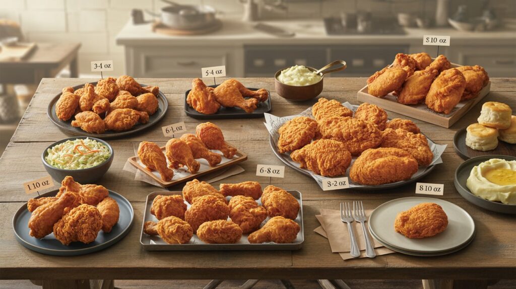 Southern Fried Chicken Size Chart: Ultimate Guide for Perfect Portions