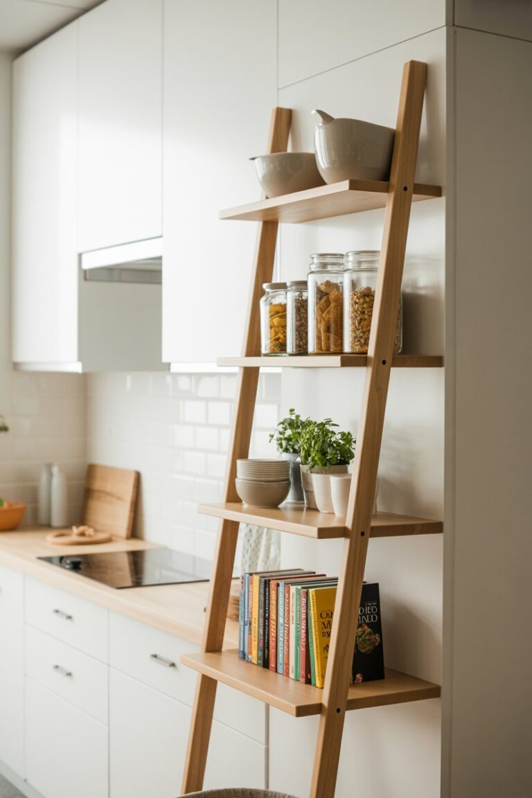 21 Kitchen Ladder Storage Ideas for Stylish & Functional Organization
