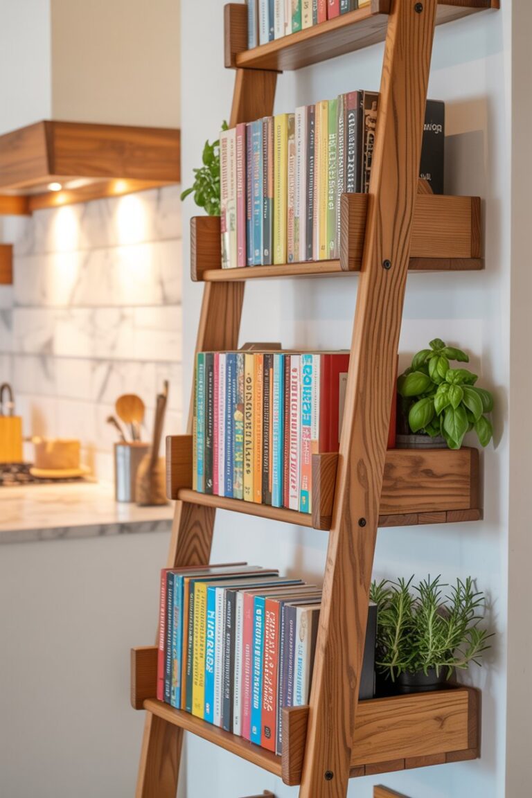 21 Kitchen Ladder Storage Ideas for Stylish & Functional Organization