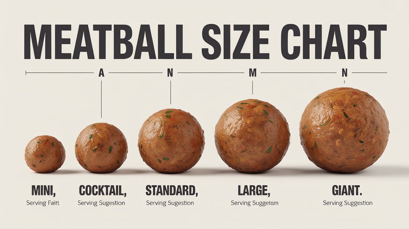 Meatball Size Chart: Diameter, Weight, Cooking Time & Serving Guide