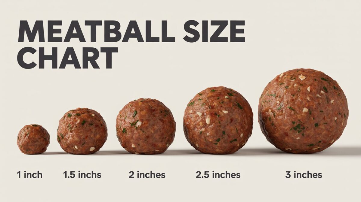 Meatball Size Chart: Diameter, Weight, Cooking Time & Serving Guide