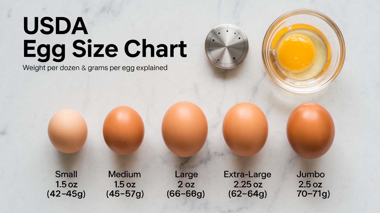 USDA Egg Size Chart: Find the Right Eggs for Your Recipes