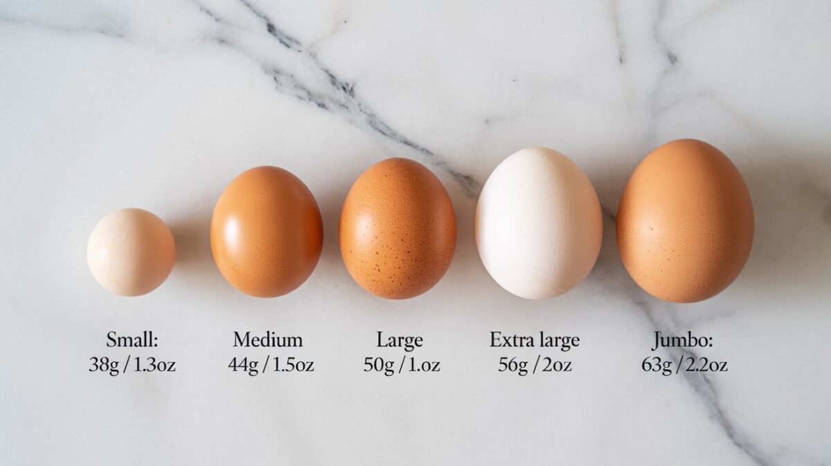 Large Egg Size Chart: Weights & Baking Guide