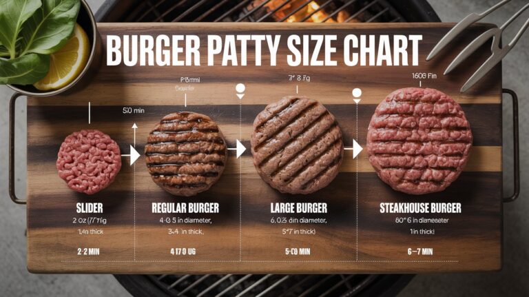 Perfect Burger Patty Sizes: Chart for Weights and Cooking Times