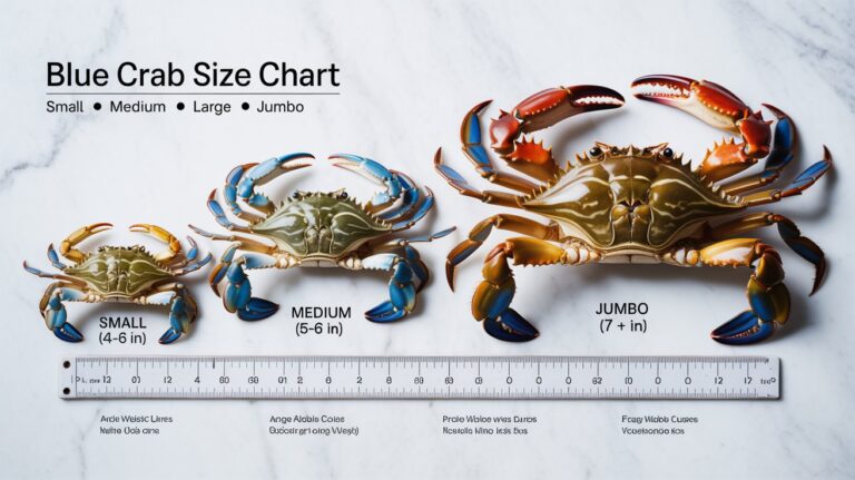 Blue Crab Size Chart: Weight, Meat Yield & Cooking Tips