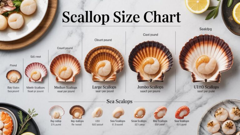 Scallop Size Chart: Complete Guide To Scallop Sizes And Counts
