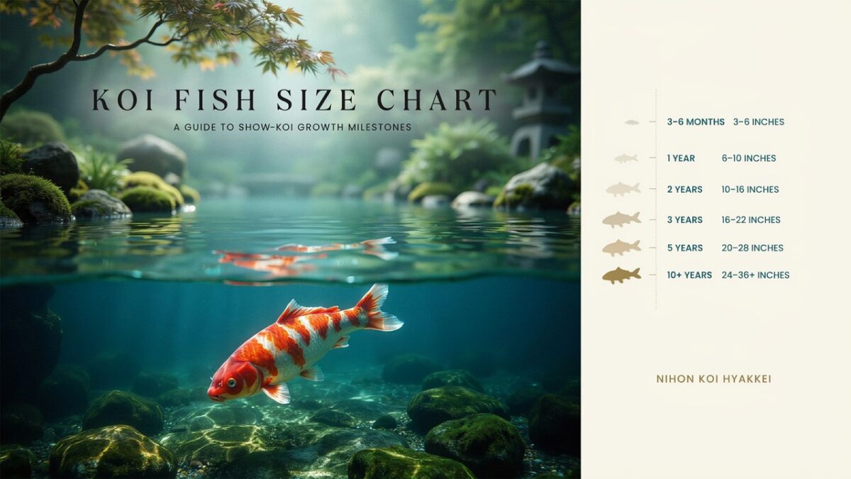 Koi Fish Size Chart: Guide To Koi Growth And Pond Sizes